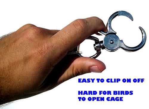 1321 Pack 3 Key, Claw, Feeding, Door, Cage, Lock, Chain, Ring, Bonka Bird Toys, Craft, Clip, Parrot, Hanging, Dog, cat, Parrot, Conure, Accessory, Part