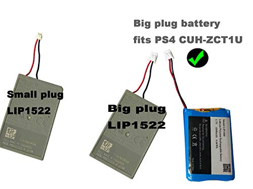 3.7v 1800mAh Battery for PS4 Controller Battery Replacement LIP1522 1000mAh Bateries Pack (CUH-ZCT1U Battery for PS4 V1-3)