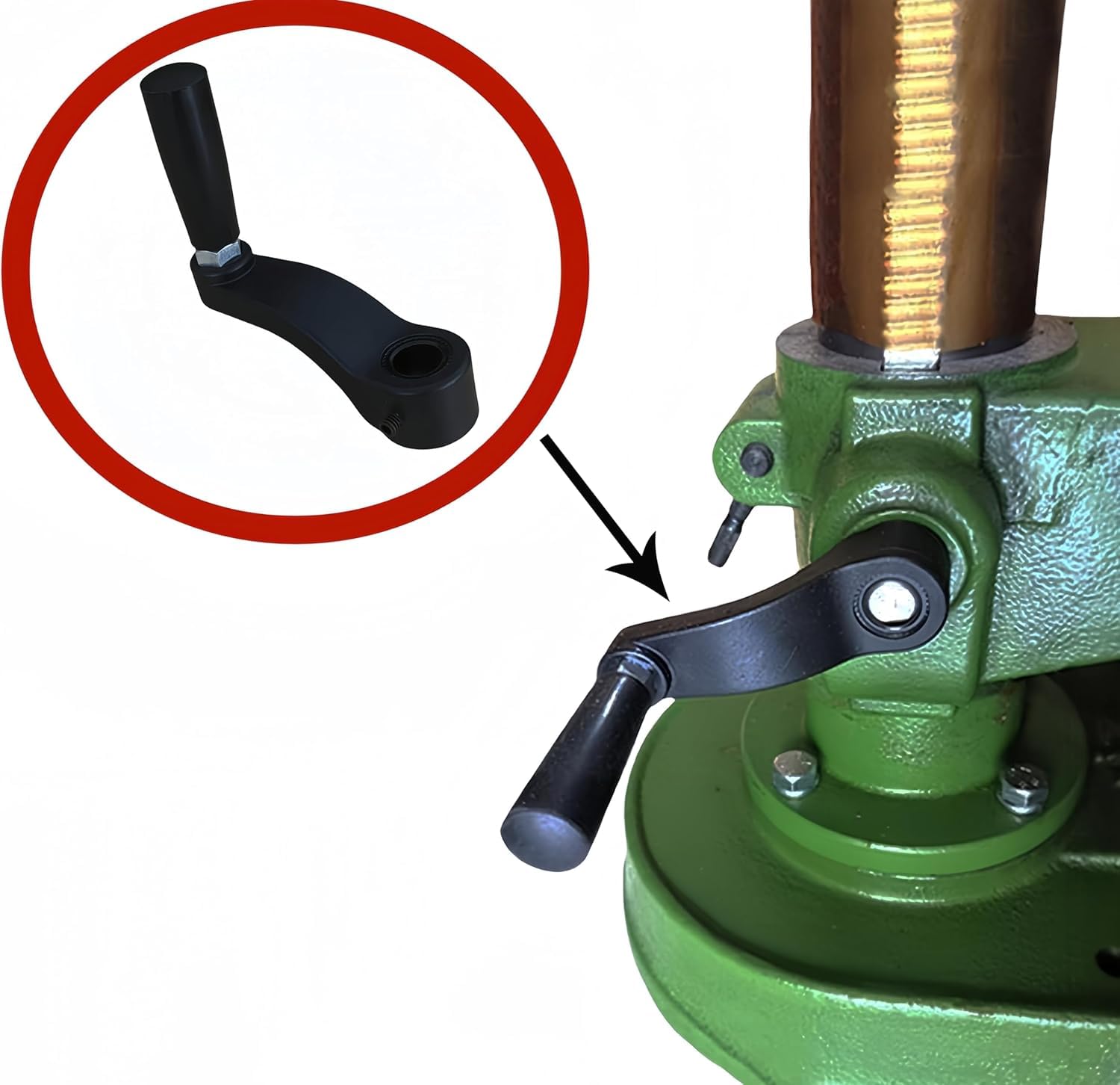 10601009A1 Drill Press Crank Handle, Replacement 514007742 For Sears Craftsman Machines,Replace Most Desktop Drilling Raise Lower Handle 360° Free Rotation Part