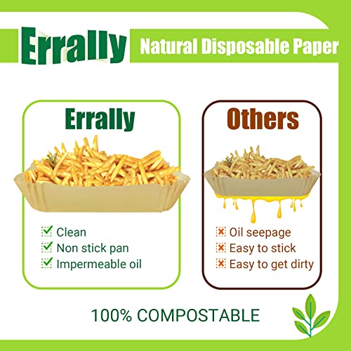 100pcs Air Fryer Disposable Paper Liner for Ninja Dual, Air Fryer Liners Rectangular Food-Grade Parchment Paper 8.6x 5.5 Inches, Ninja Dz201 Air Fryer Accessories Baking Paper(Rectangle)