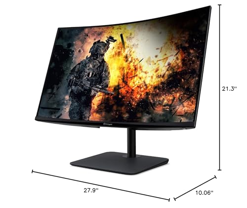 AOPEN by Acer 32HC5QR Zbmiiphx 31.5" 1500R Curved Full HD (1920 x 1080) VA Zero-Frame Gaming Monitor with Adaptive-Sync Technology, 240Hz, 1ms , (Display Port & 2 x HDMI 1.4 Ports), Black