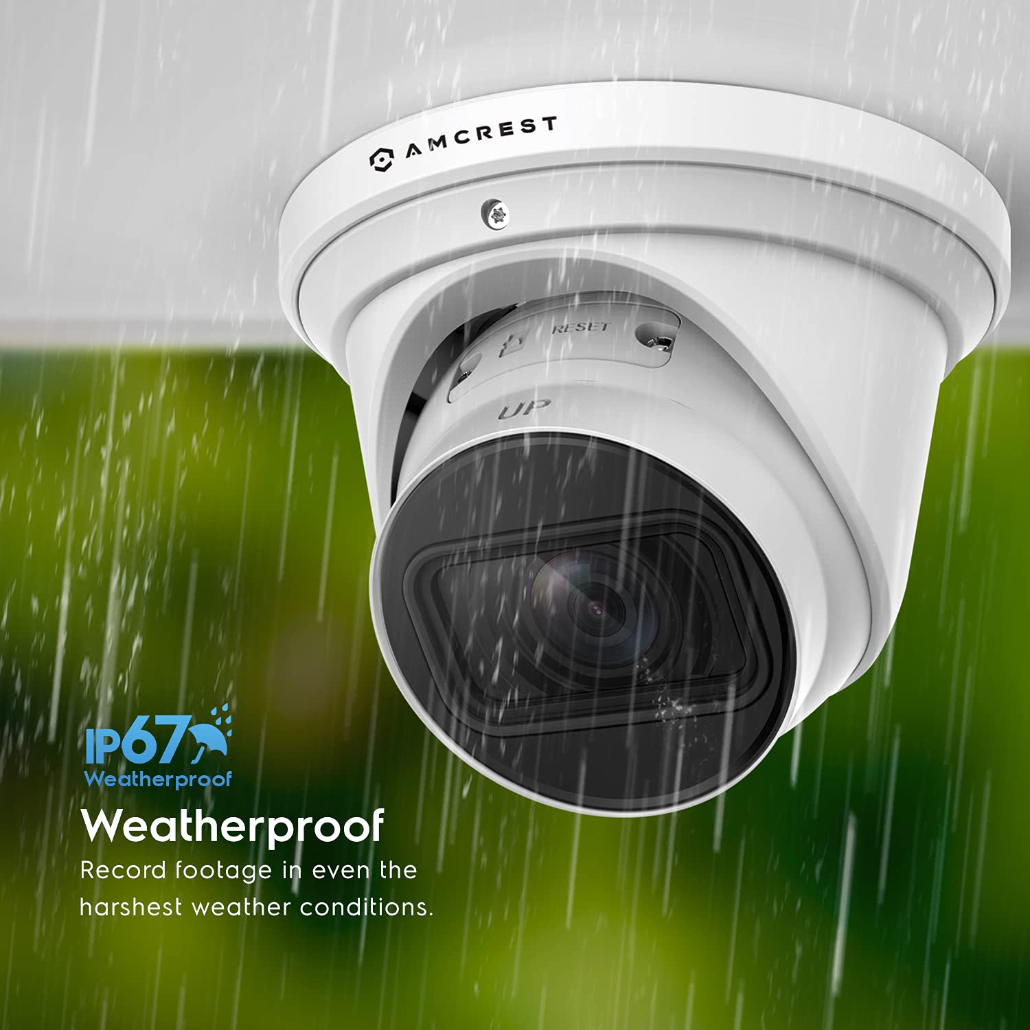 Amcrest 4K Optical Zoom IP Camera, Varifocal 8MP Outdoor POE Camera Turret, Security Camera, 2.7mm~13.5mm Lens, IP67 Weatherproof, MicroSD Recording (IP8M-VT2779EW)