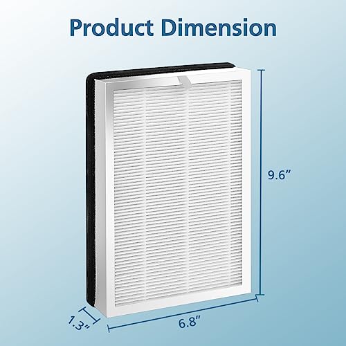 4 PACK MA-25 Replacement Filters Compatible with Medify MA-25 Air Purifier, 3-in-1 Pre-Filters, H13 True HEPA and Activated Carbon Filter for Wildfire Smoke, Pet Dander, Dust, Odors, Pollen