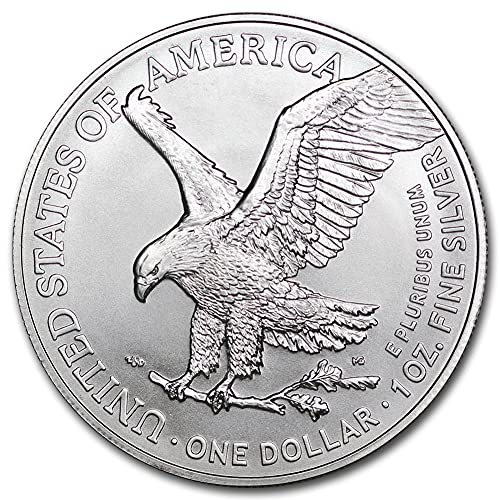 1986 - Present (Random Year) Lot of (5) 1 oz Silver American Eagle Coins Brilliant Uncirculated (Type 1 or 2) with Certificates of Authenticity $1 BU