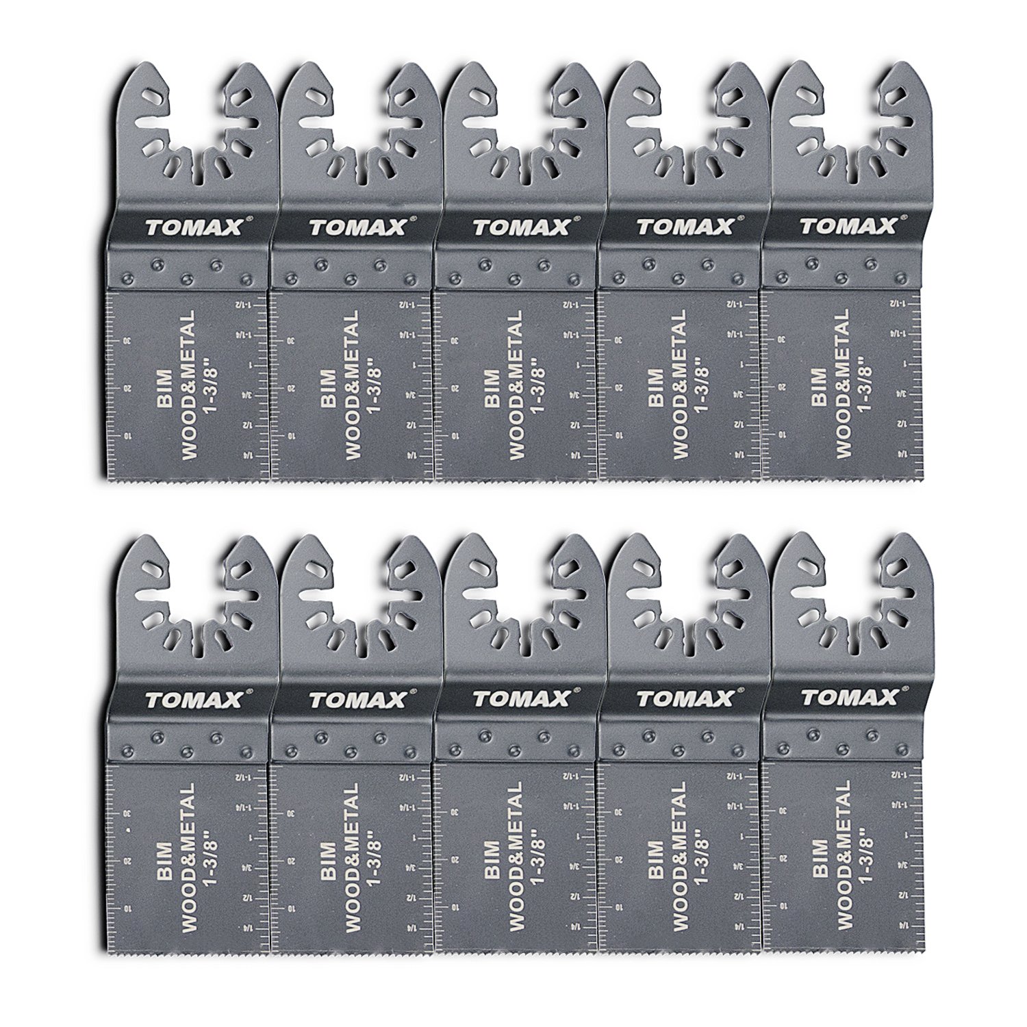 10 PCS Oscillating Saw Blades for Wood/Plastic, Multitool Quick Release Blades Fits Fein Multimaster, Porter Cable, Black&Decker, Bosch Craftsman, Ridgid, Makita, Milwaukee, Dewalt, and More