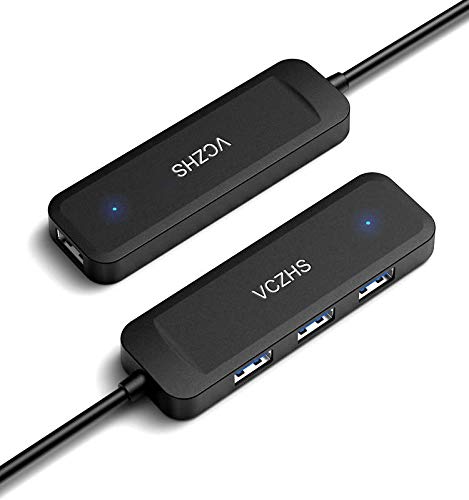 USB 3.0 Hub, VCZHS 4-Port USB Hub 3.0, Ultra-Slim Data USB Hub for Mac and Windows, Ultrabook and Laptop Flash Drive, Mobile HDD USB Hub 3.0