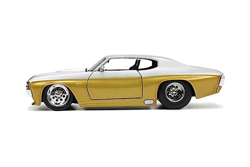 1970 Chevy Chevelle SS, Gold and Silver - Jada Toys 34116-1/24 Scale Diecast Model Car