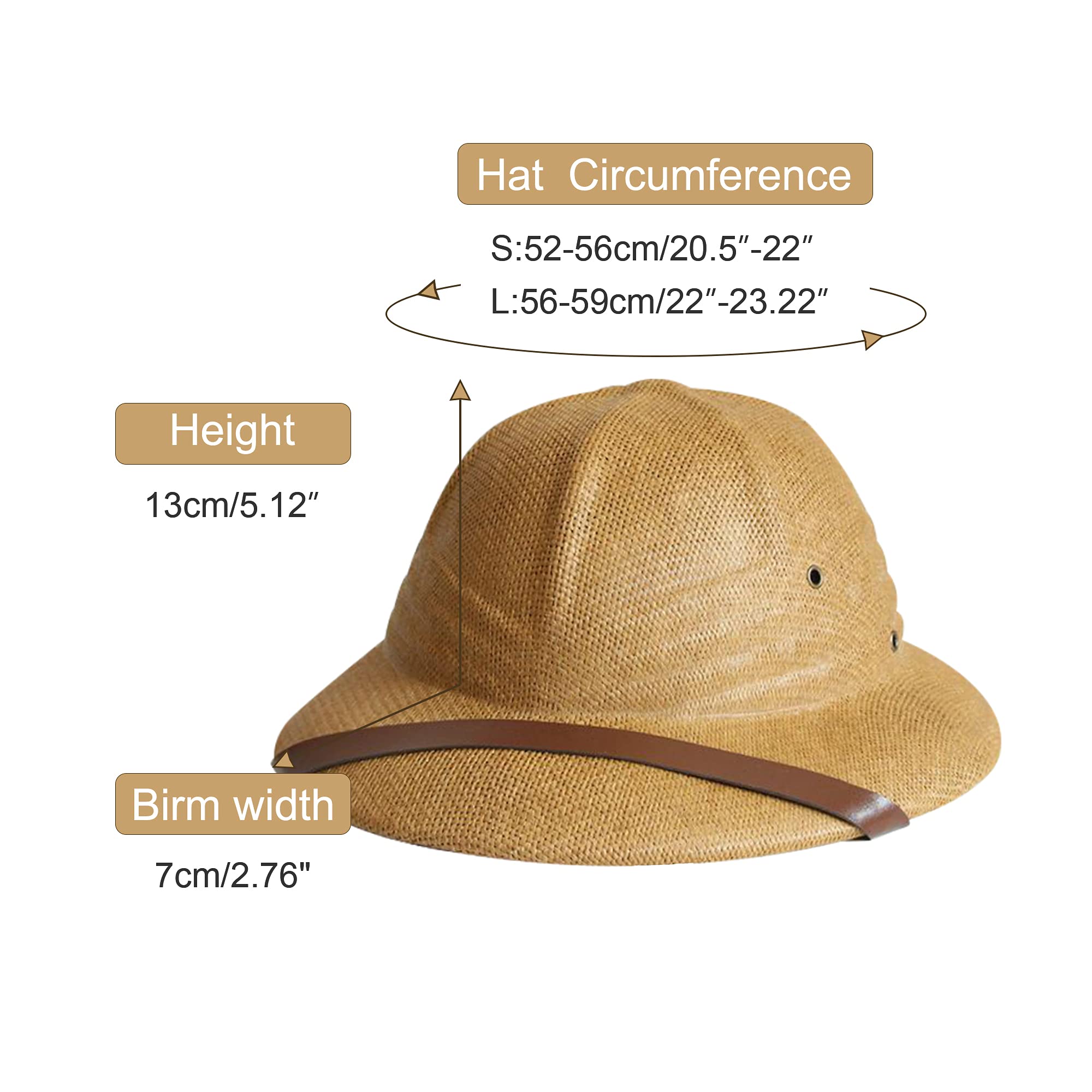 100% Straw Helmet Pith Sun Hat Summer Men Vietnam War Army Hat Dad Boater Bucket Hats Safari Jungle Miners Cap