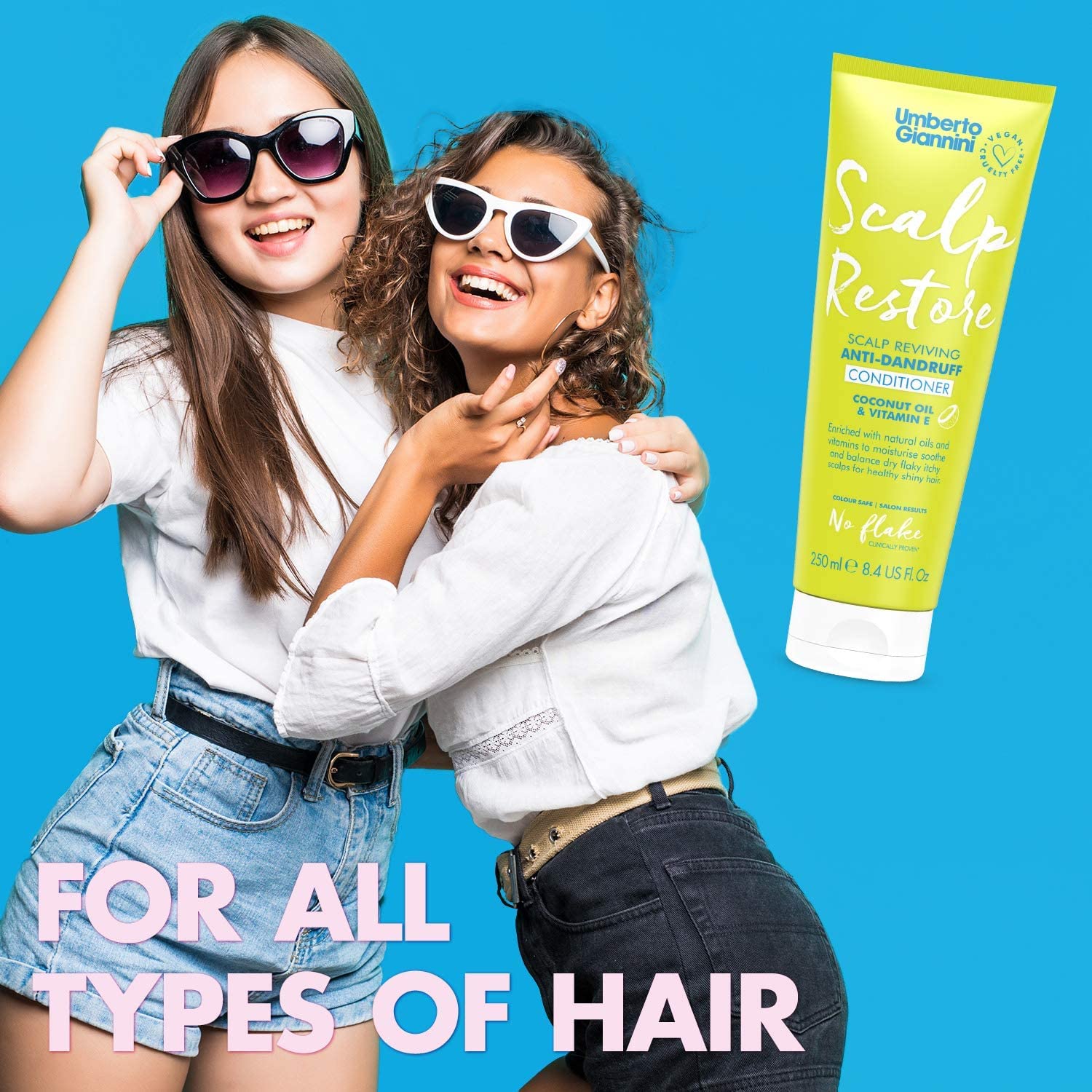 Umberto Giannini Scalp Restore Balancing Conditioner, Vegan & Cruelty Free Scalp Reviving Formula with Coconut Oil & Vitamin E, 8.5fl Oz