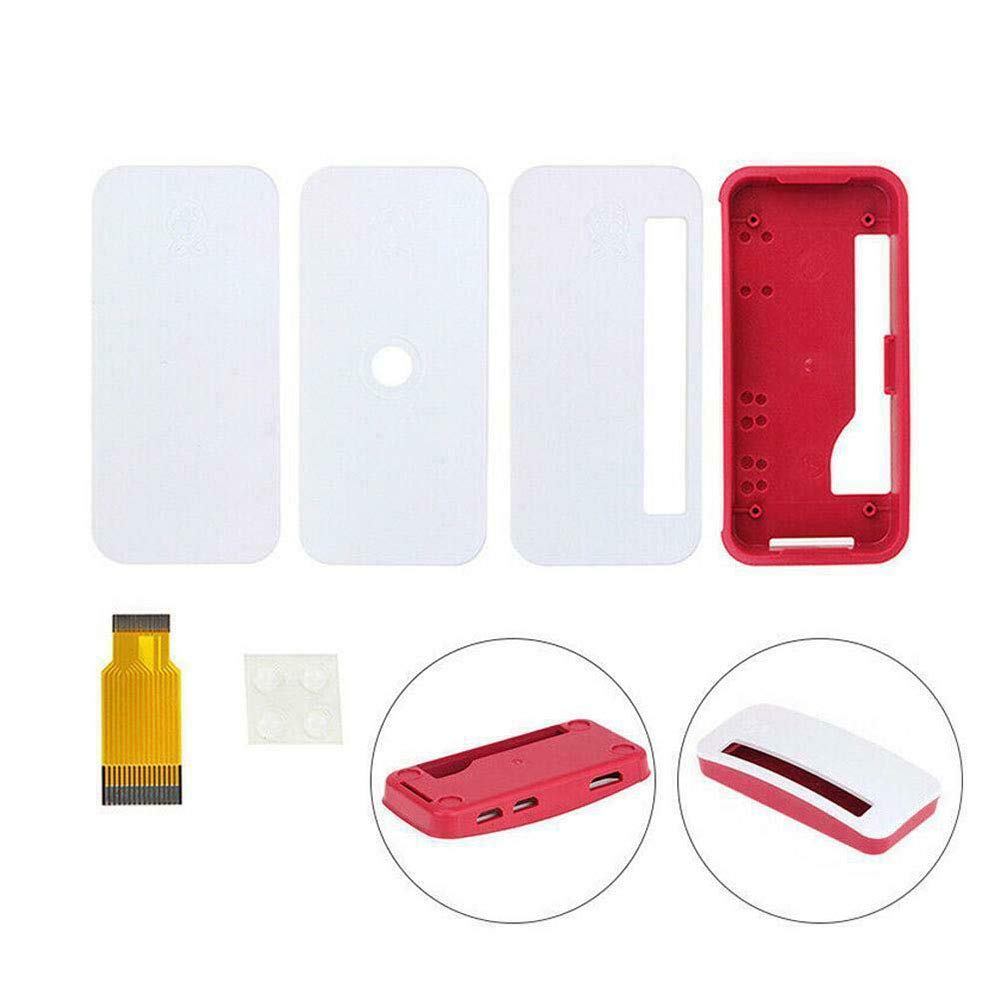 Acxico 1 pcs for Raspberry Pi Zero V1.3 W Case Shell Protection Box ABS (red and White )