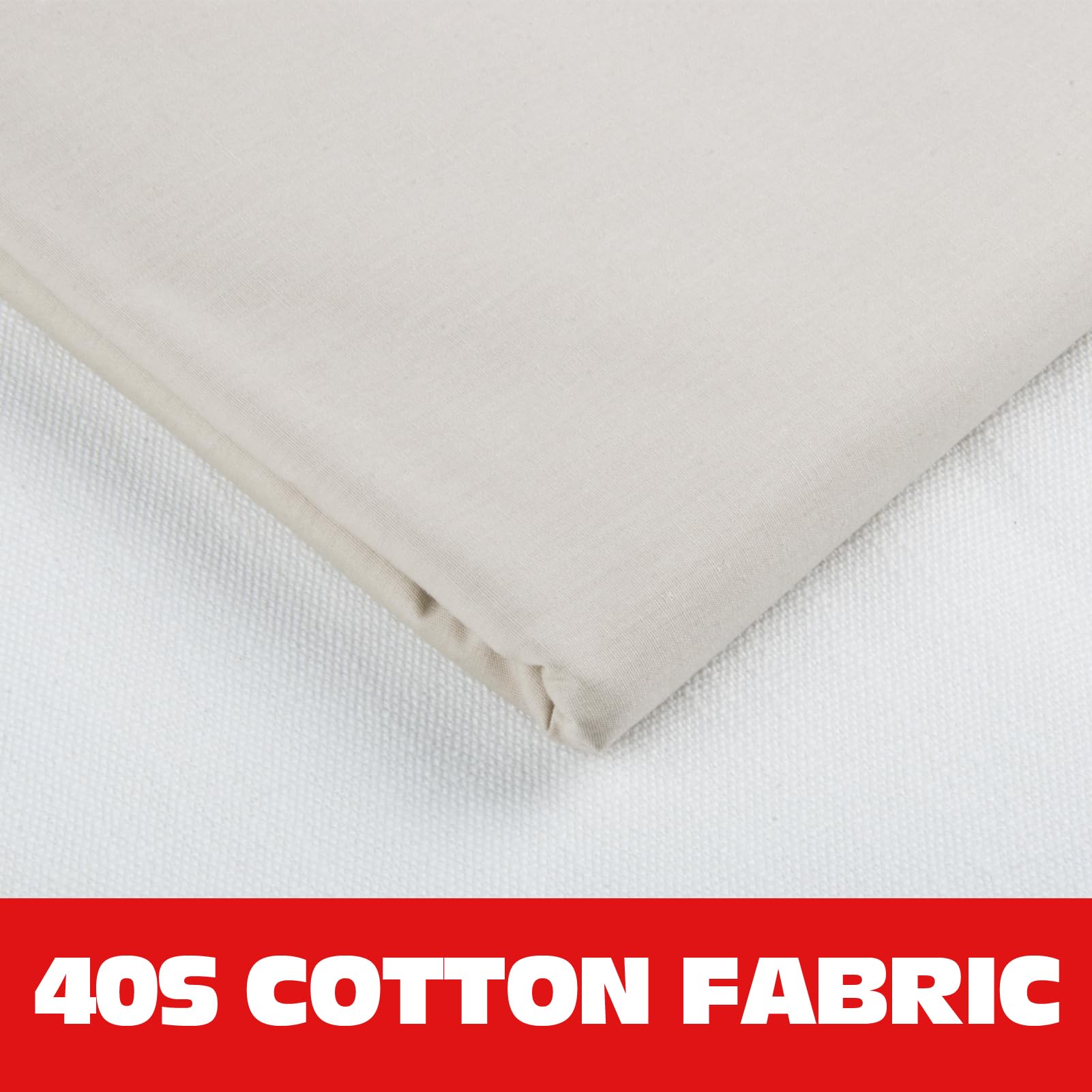 100% White Cotton Fabric for Sewing by 3 Yards, 59”Width Quilting fabricMedium Weight 5.8 oz, Muslin Fabric by The Yard, Embroidery Cloth Fabric