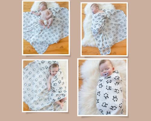 100% Organic Cotton Unisex Muslin Swaddle Blanket for Baby 3 Pack Hypoallergenic Breathable Baby Essentials Registry