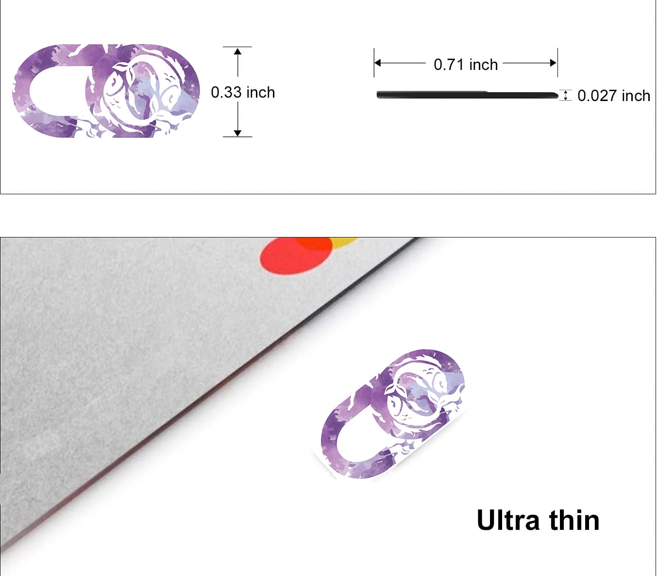 Laptop Camera Cover Slide, Webcam Cover Cute 12 Pack 0.027in Ultra Thin Camera Blocker Protect Privacy Sliding Design for Computer/Laptop/Desktop/iMac/MacBook Pro/Mac Mini/Smartphone (Animal)