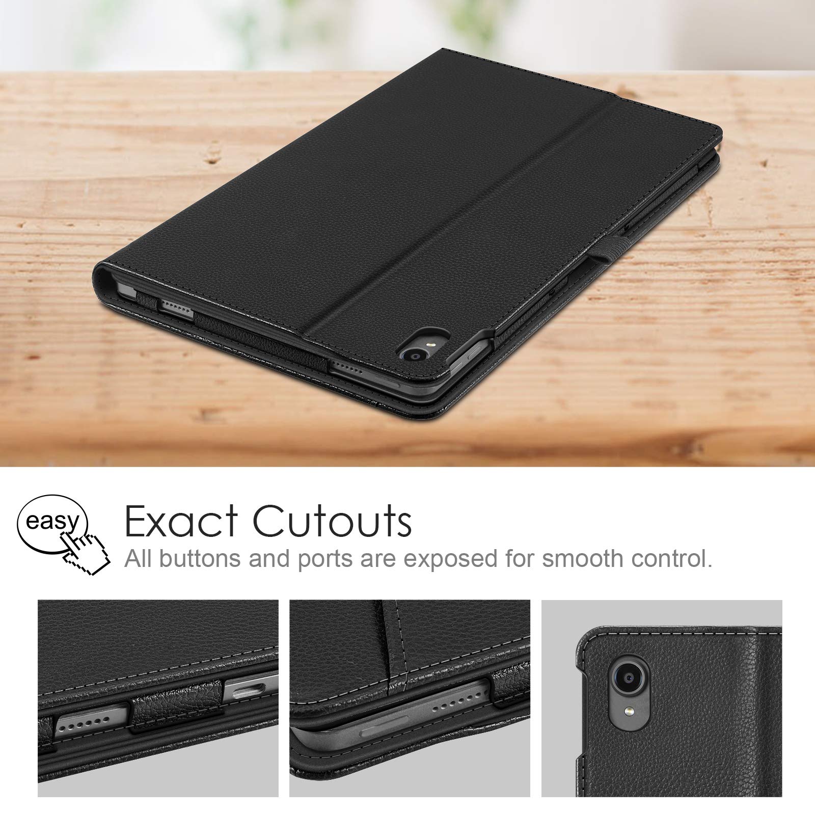 Fintie Case for Lenovo Tab P11 Plus Case 2021, Multi-Angle Viewing Folio Cover with Pocket, Auto Wake/Sleep, Black