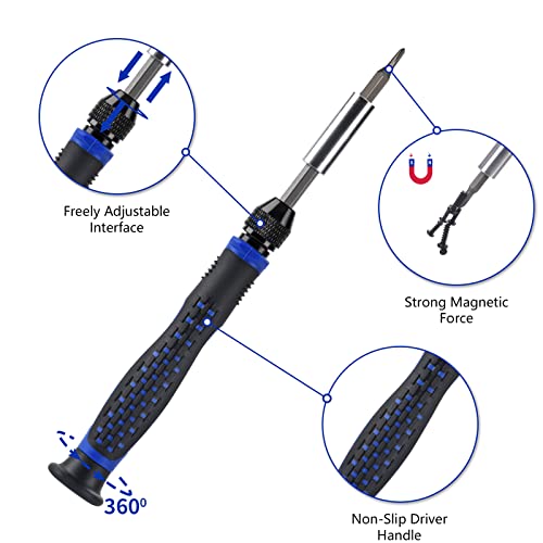 Electronic Screwdriver Set, 126 in 1 Computer Tool Kit with 112 Bits, Professional Cell Phone Repair Tool Kit for Laptop, PC, MacBook, iPhone, Tablet, PS4, Xbox, Game Console