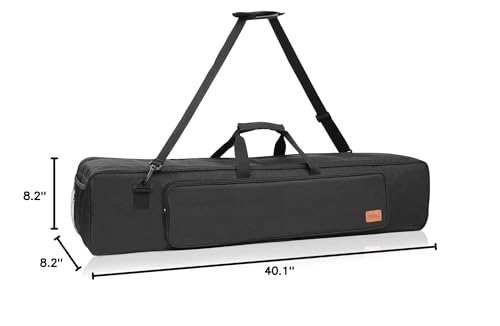 TORIBIO Tripod Carrying Case with Padded Water-resistant 40"x8.2"x8.2"/102x21x21cm Heavy-Duty Multi-Function Tripod Case Bag with Strap,Suit for Lights, Speakers, Cameras, Booms, Microphone Stands