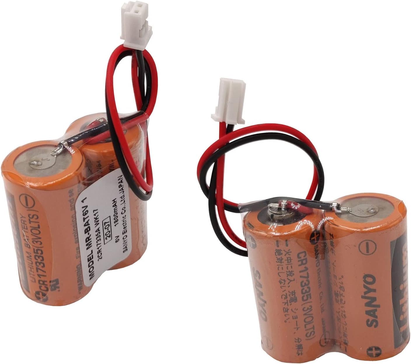 SHENYANG MR-BAT6V1 2CR17335A WK17 6V 1800mAh Battery with Plug for Mitsubishi CNC