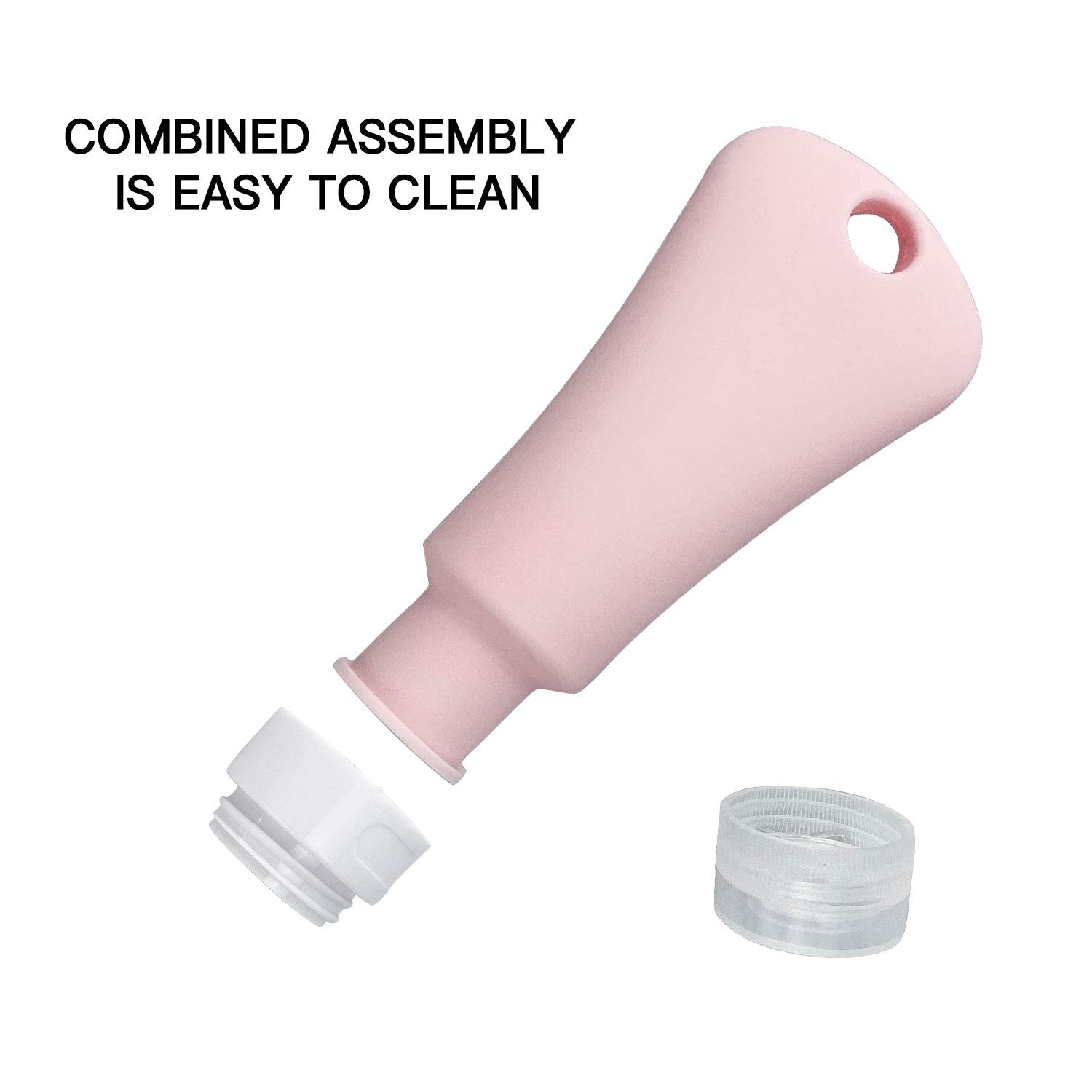 aoyeious Silicone Travel Bottles Set, Leak Proof Squeezable Portable Tubes Travel Size Toiletries Containers, Travel Tube Sets Cosmetic Toiletry Containers for Shampoo Lotion Soap- 4 Pack (3 fl. oz)