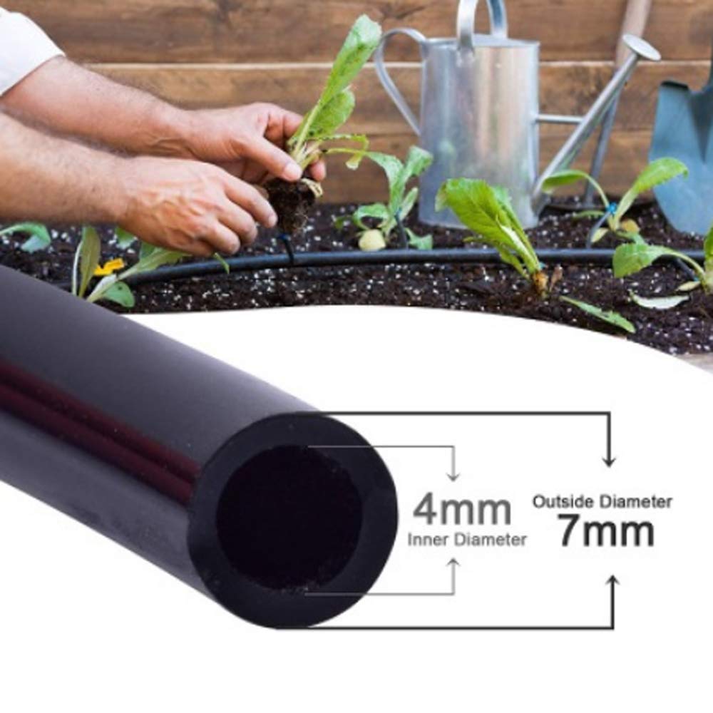 SUCOHANS 100FT 1/4 inch Blank Distribution Tubing Drip Irrigation Hose Garden Watering Tube Line,Drip Line,Drip Irrigation,Drip Tube