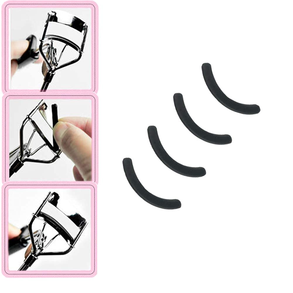 BlingKingdom 20pcs Universal Soft Silicone Eyelash Curler Replacement Pads Refill Pads for Eyelash Curler - Black