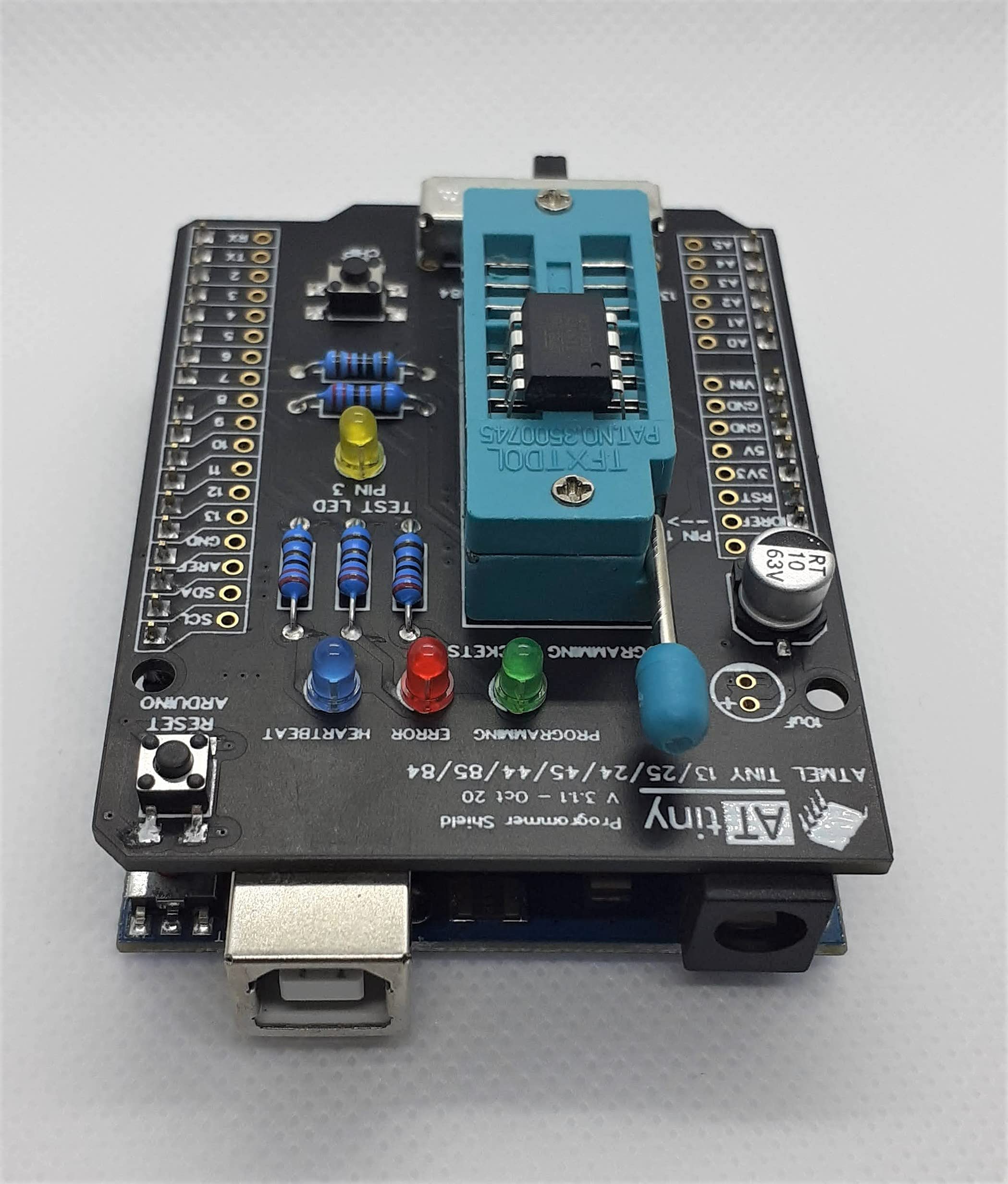 Arduino Shield Attiny Programming AVR Programmer | Support All Attiny Chips