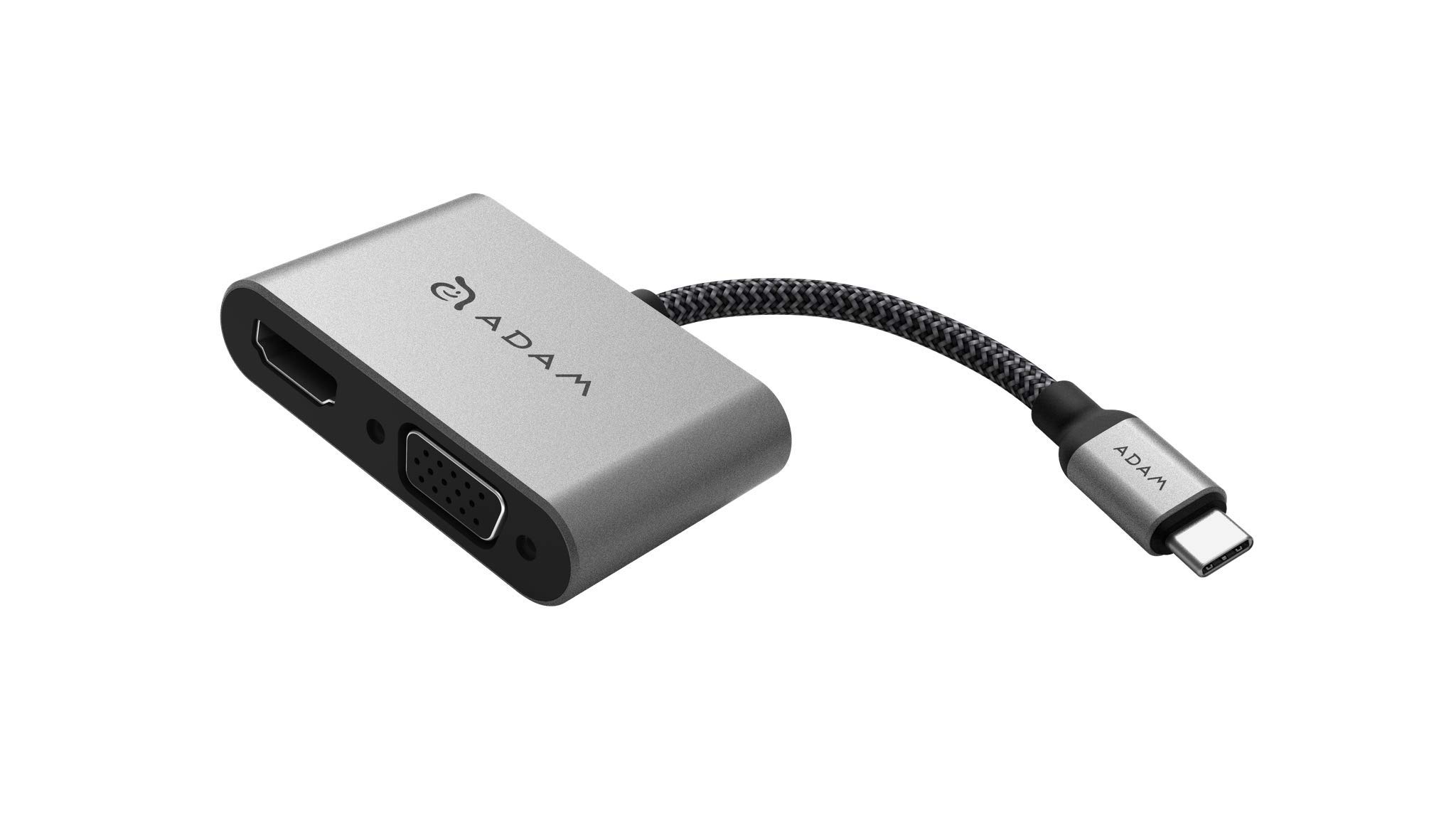 ADAM ELEMENTS CASA HUB VH1 Type-C to HDMI/VGA Converter Adapter, AAPADHUBVH1GYJ