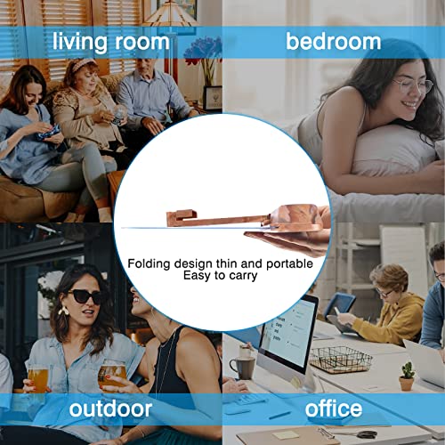 14 inch Phone Screen Magnifier with Bluetooth Speaker,Mobile Phone Screen Amplifier with 2-in-1 Foldable Stretch Stand Holder Portable 3D Screen Magnifying Glass for All Smartphones(Wood Grain)