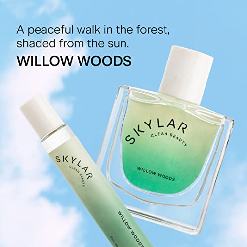 Skylar Willow Woods Eau de Parfum - Hypoallergenic & Clean Perfume for Women & Men, Vegan & Safe for Sensitive Skin - Woody Perfume with Notes of Pine, Fir Balsam & Willow - 10mL /0.33 Fl oz