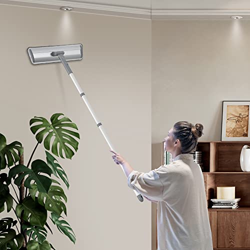 Microfiber Mop for Floor Cleaning, Aifacay Flat Floor Mop with 4 Washable Mop Pads Wet Mop System 360 Swivel Dust Dry Mop for Hardwood Laminate Tile Vinyl Floors Wall Baseboard Mop with Long Handle