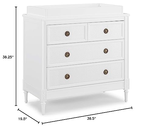 Delta Children Madeline 4 Drawer, Dresser w/Changing Top, White