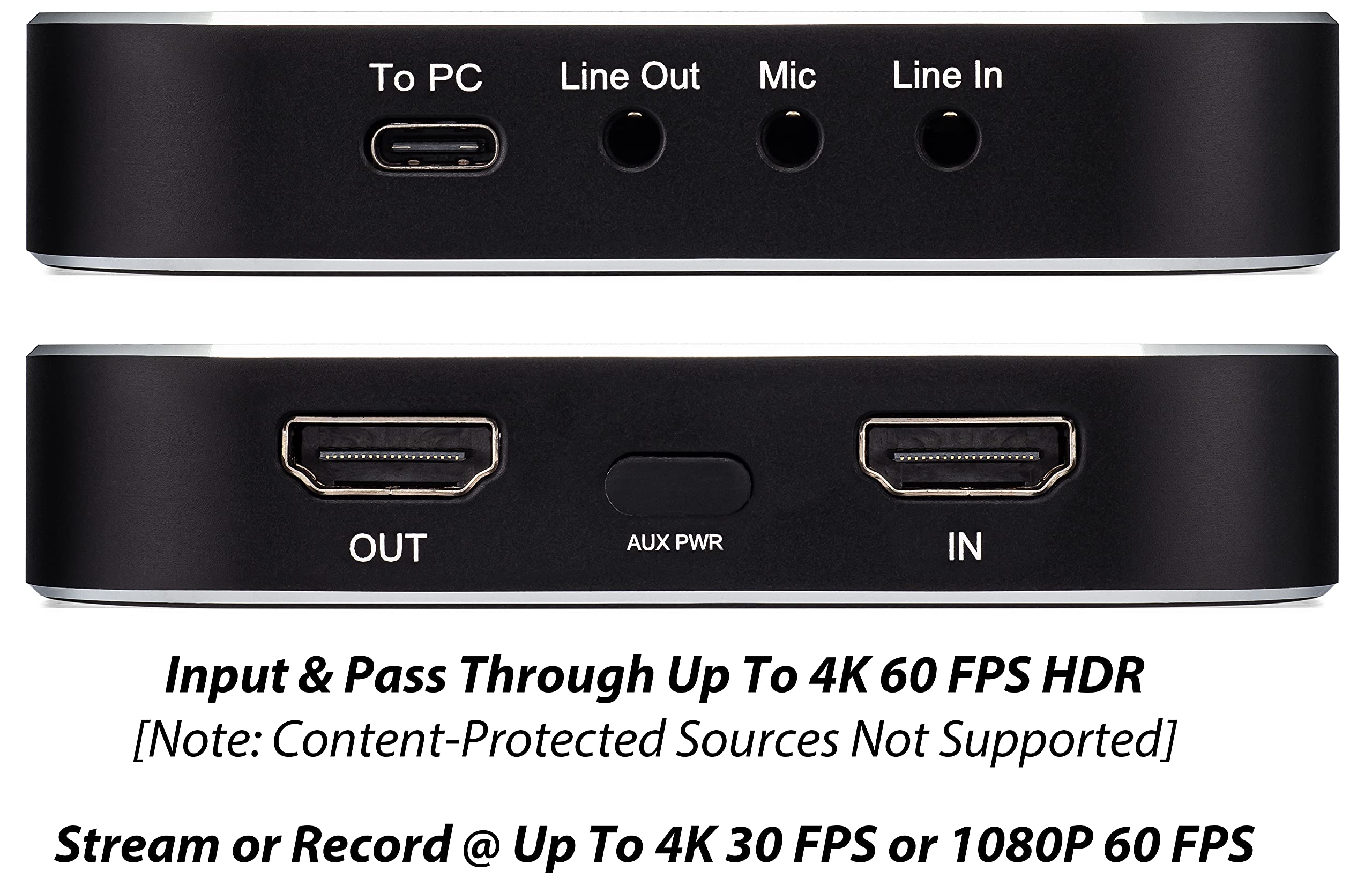 ClearClick 4K HD Video Capture Box Ultimate (USB Edition) - Record & Live Stream 4K30 or 1080P from 4K60 HDR HDMI Gaming Systems, Camcorders, DSLRs