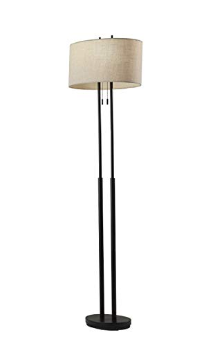 Adesso 4016-26 Duet Floor Lamp, Antique Bronze