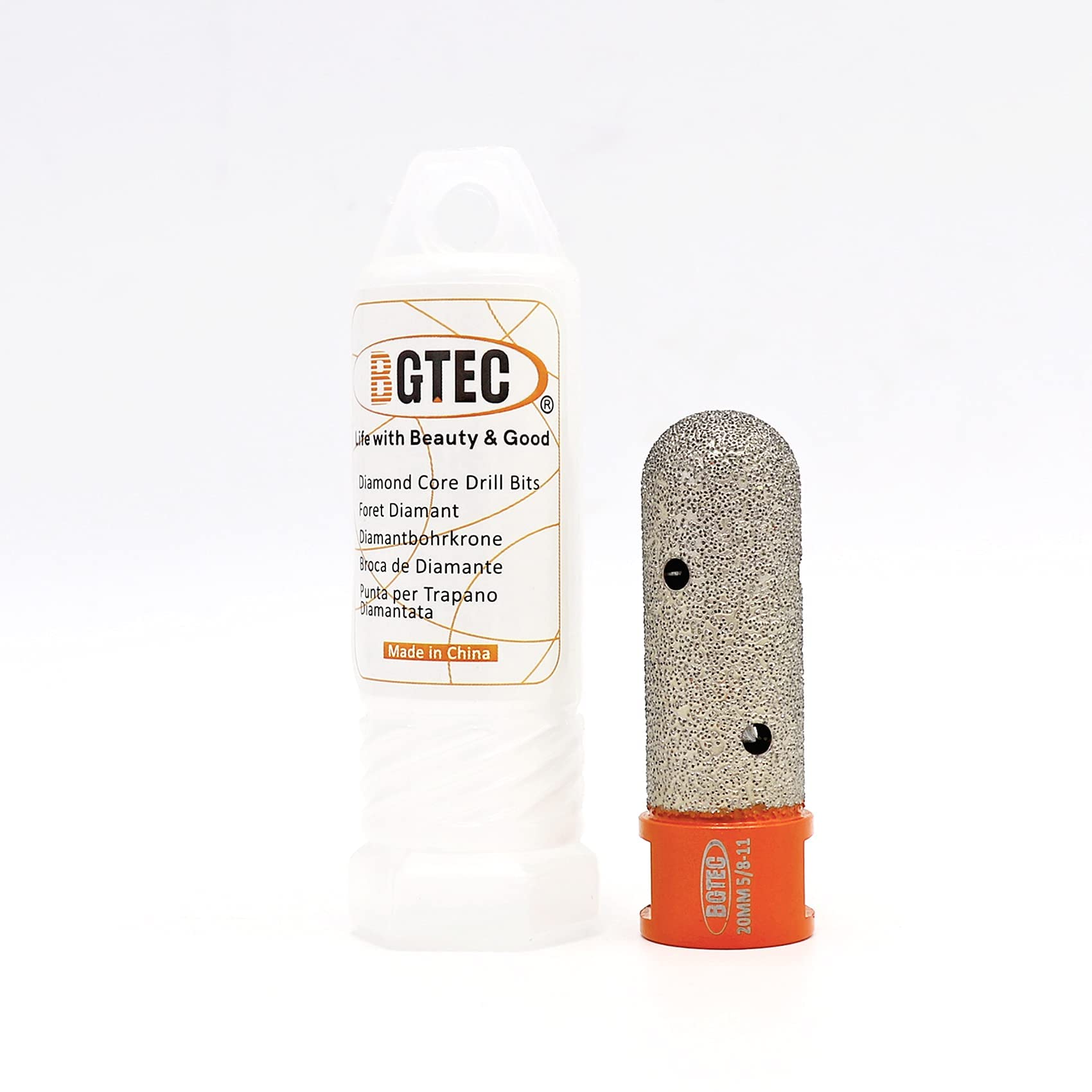 BGTEC Diamond Finger Bit 4/5" 20mm Vacuum Brazed Diamond Milling Bit Enlarging and Shaping Round Bevel Existing Holes for Tile Stone Porcelain Hard Ceramic Marble Granite Countertop