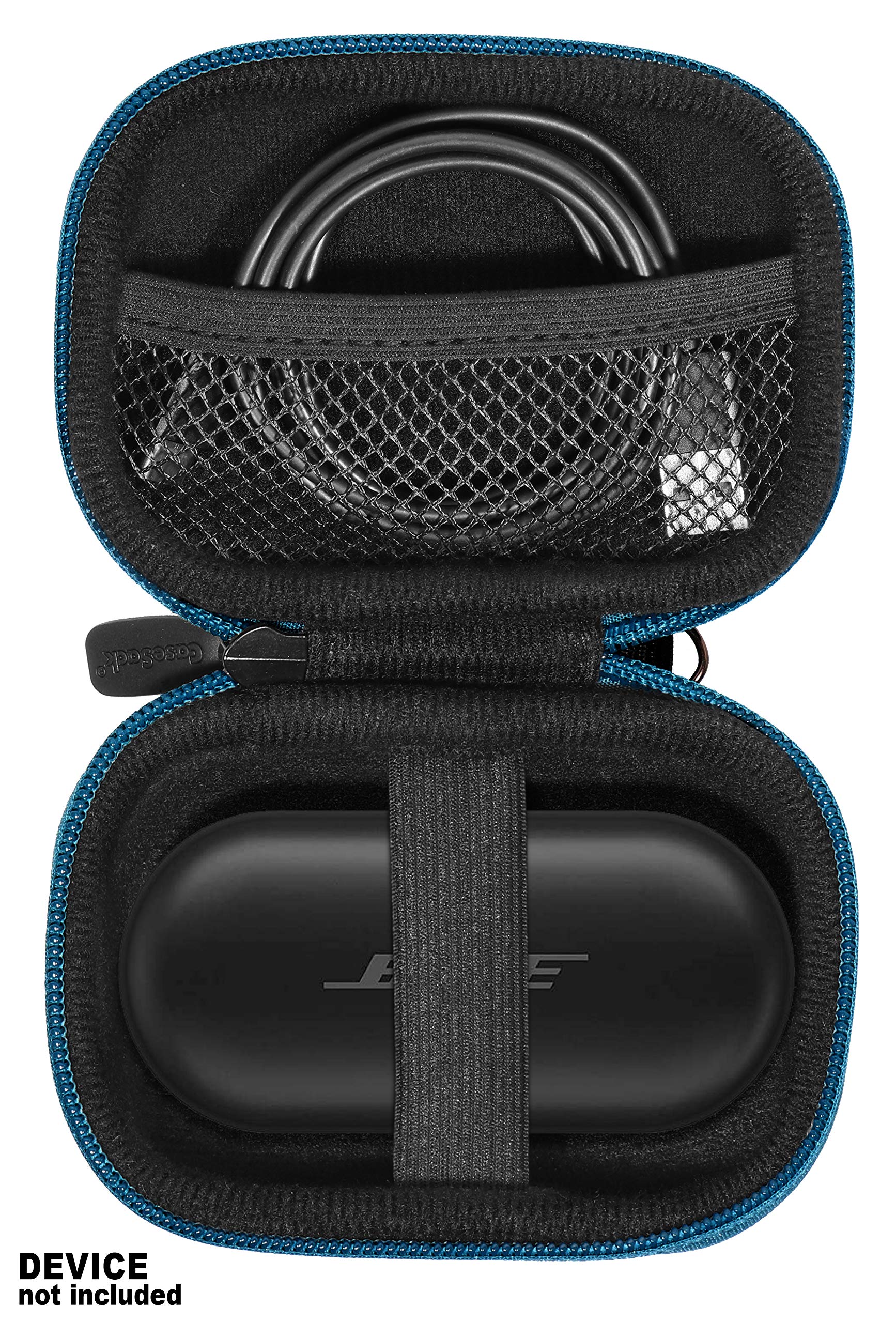 CaseSack case for Bose Sport Earbuds and QuietComfort Noise Cancelling Earbuds - True Wireless Earphones, Mesh Accessories Pocket, Compact Consolidation Carrying case