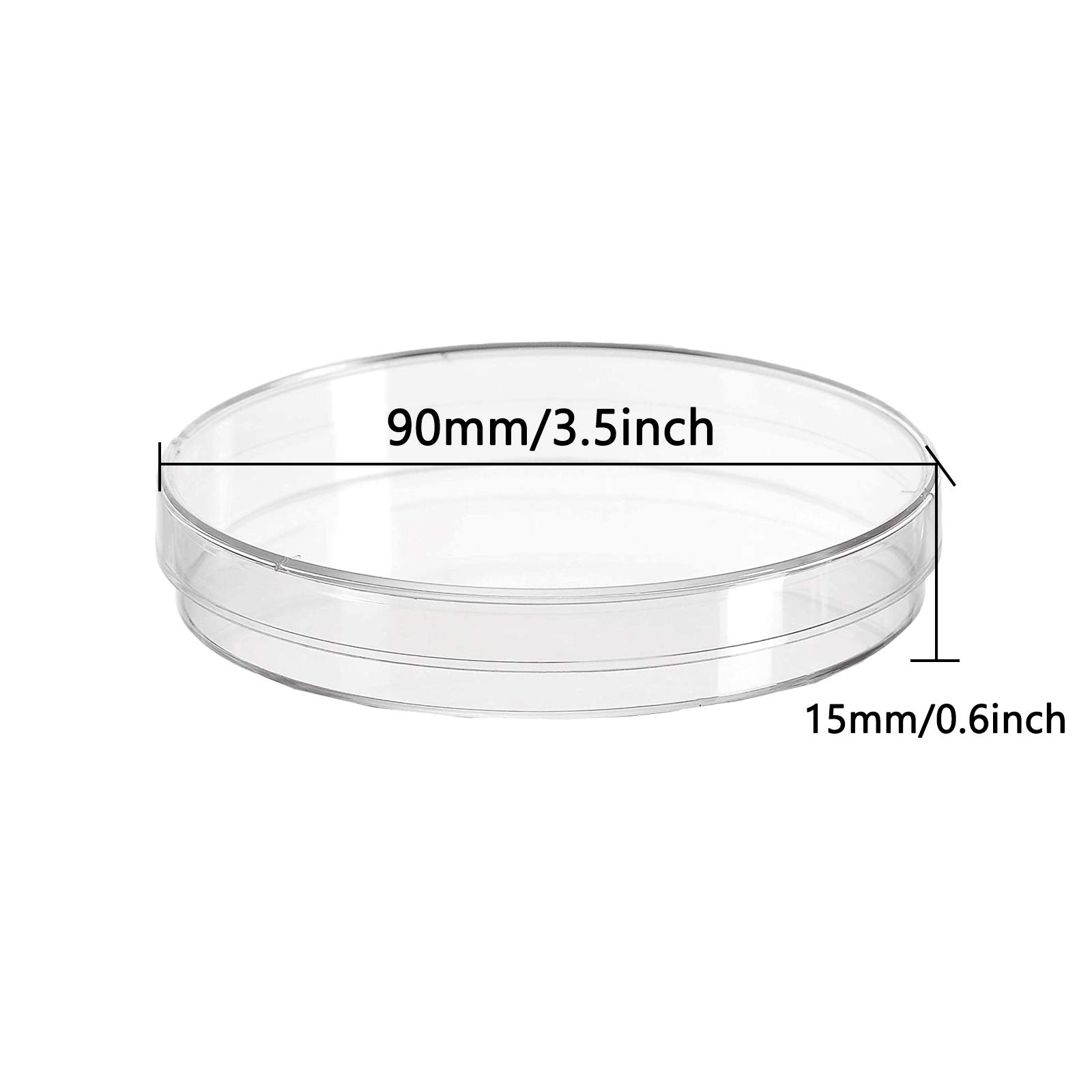 30 Pack Plastic Petri Dishes with Lids,90 x 15mm Bioresearch Sterile Petri Dish,Culture Dishes for School Science Projects,Seeding,Storage,Biological Themed Party