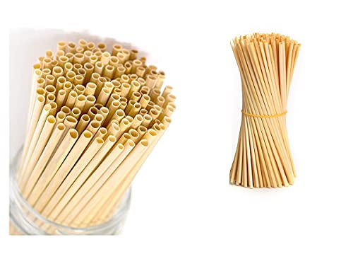100% Biodegradable & Compostable Eco Friendly Short Wheat Straws - Pack of 100 - Natural and Disposable Drinking Straws - Better Alternative to Plastic, Paper, Stainless-Steel, Silicone & Glass Straw
