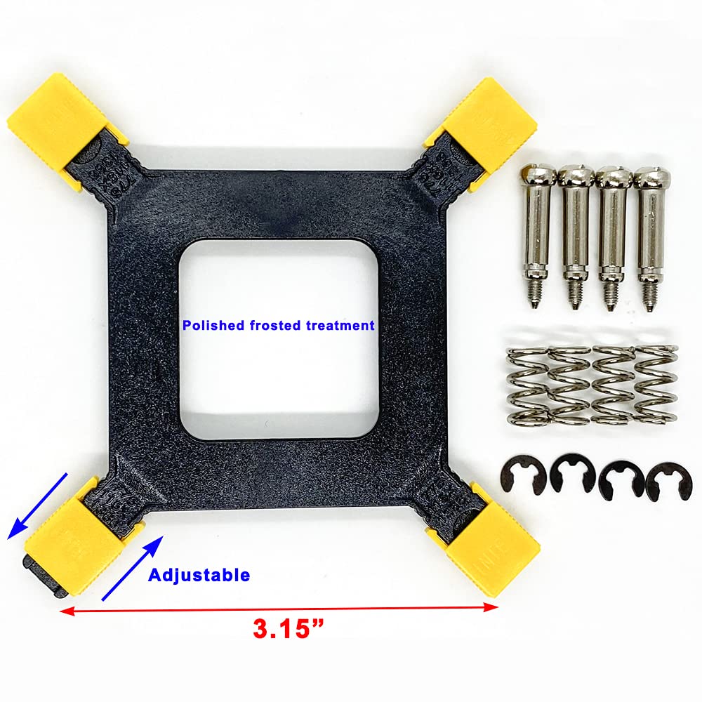Adjustable Motherboard Backplate CPU Heatsink Mounting Bracket Kit Compatible with Intel LGA 775 1150 1155 1156 1366 Motherboard CPU Radiator Holder Backplate Snap Fix Screw Bolts