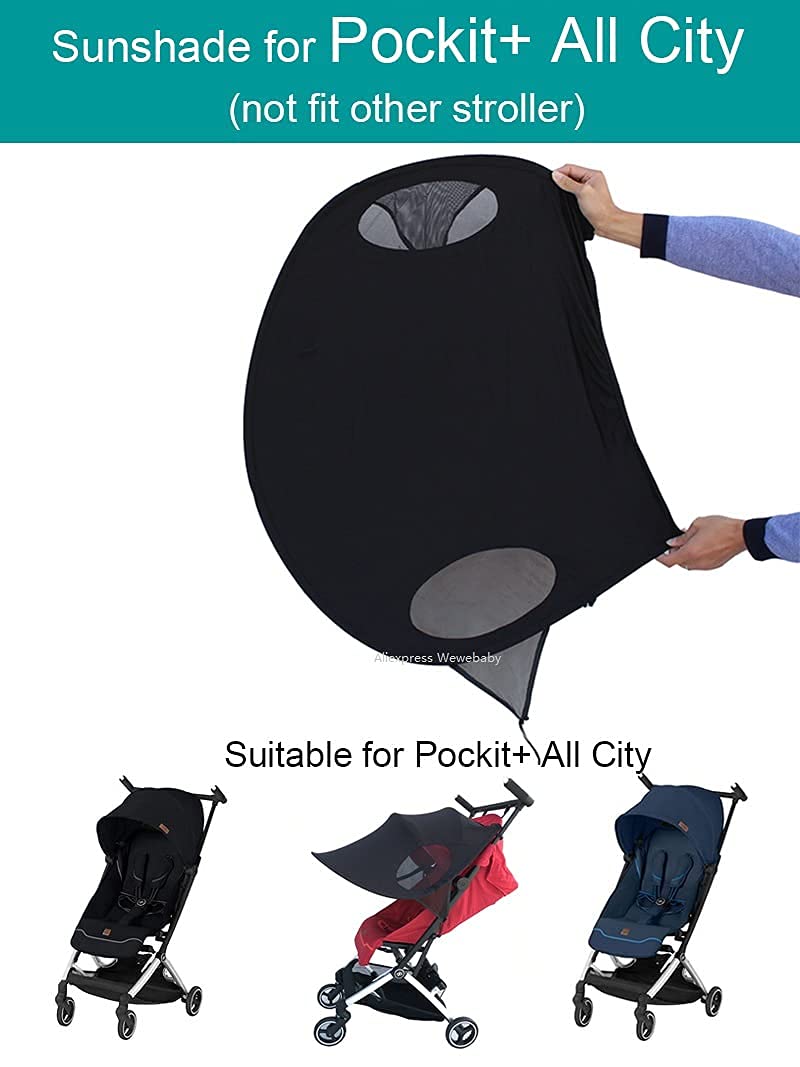 50+UPF Sunshade Extension Compatible with GB Pockit+ All City,Sun Visor UV Protect for Baby Stroller,Baby Stroller Summer Accessories, SUN002