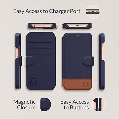 LUPA iPhone 12 Pro Max Case Wallet, Case with Card Holder for Men and Women, Faux Leather Flip Case, Luxury Cover, Desert Sky