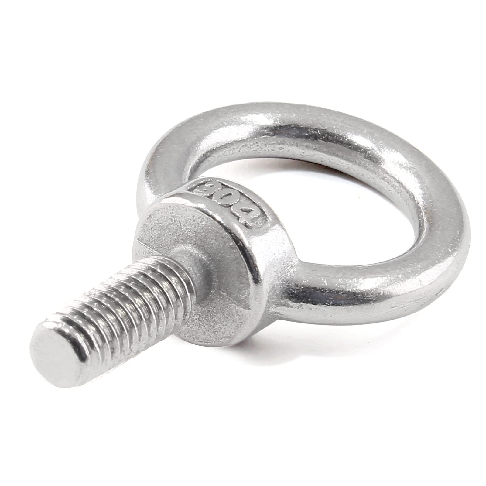 Bonsicoky 12Pcs M6 Lifting Eye Bolts, 304 Stainless Steel Male Thread Machinery Shoulder Ring Eye Bolt Heavy Duty