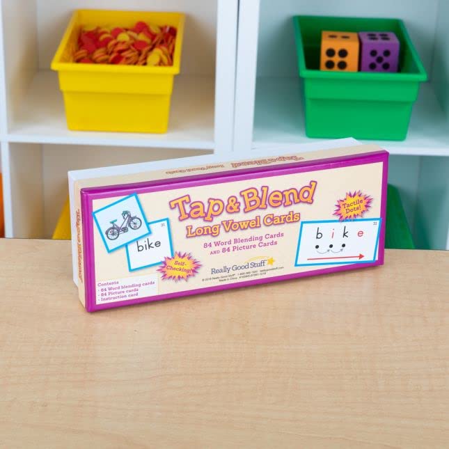 Really Good Stuff Tap and Blend Long Vowel Cards - 168 Cards