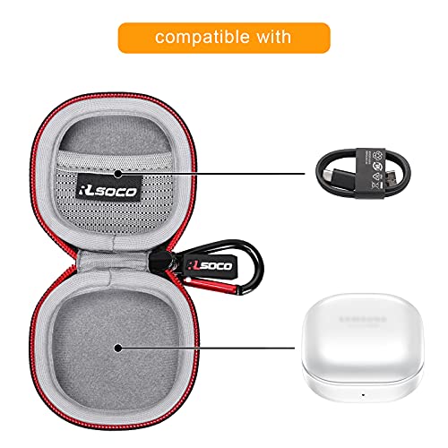 RLSOCO Carrying Case for Samsung Galaxy Buds 2 Pro/Galaxy Buds Pro/Galaxy Buds Live/Galaxy Buds 2 True Wireless Earbuds (Black)
