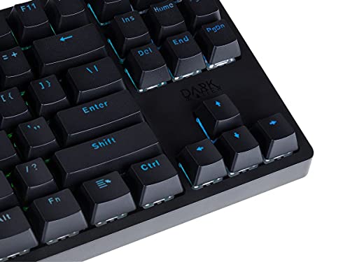 Monoprice Collider TKL Gaming Keyboard - Cherry MX (Blue), RGB Backlit, USB C, Programmable Macros, Full N‑Key Rollover, Mechanical Switches, Tenkeyless, for Computer PC Gamer - Dark Matter