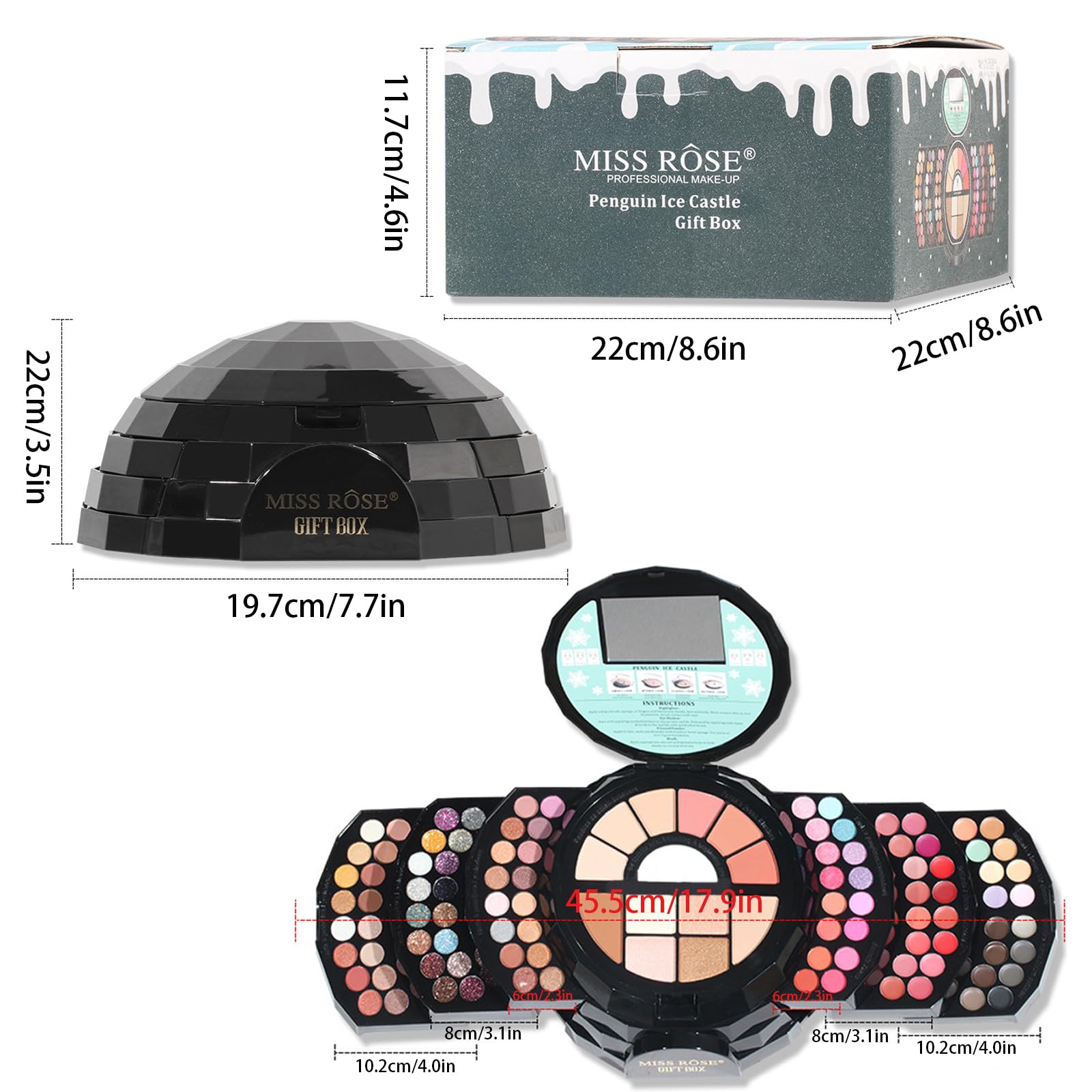 109 Color All- In- One Makeup For Women Full Kit,Professional Makeup Kit,Makeup Gift Set for Women &Girls,Include eyeshadow/lipstick/concealer/Lip Gloss/Eyeliner/Mascara/Makeup Brushes(Set 2)