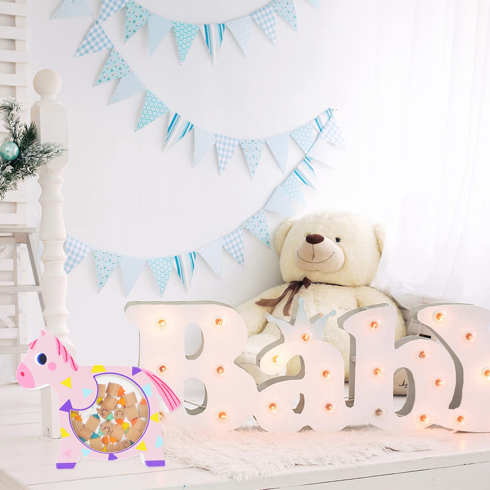 20pcs Boxes Children's Tooth Box Baby Bottles Newborn Teeth Tooth Storage Deciduous Tooth Case Baby Milk Bottle Baby Memorial Lanugo Container Toddler Organizer Commemorate Wooden