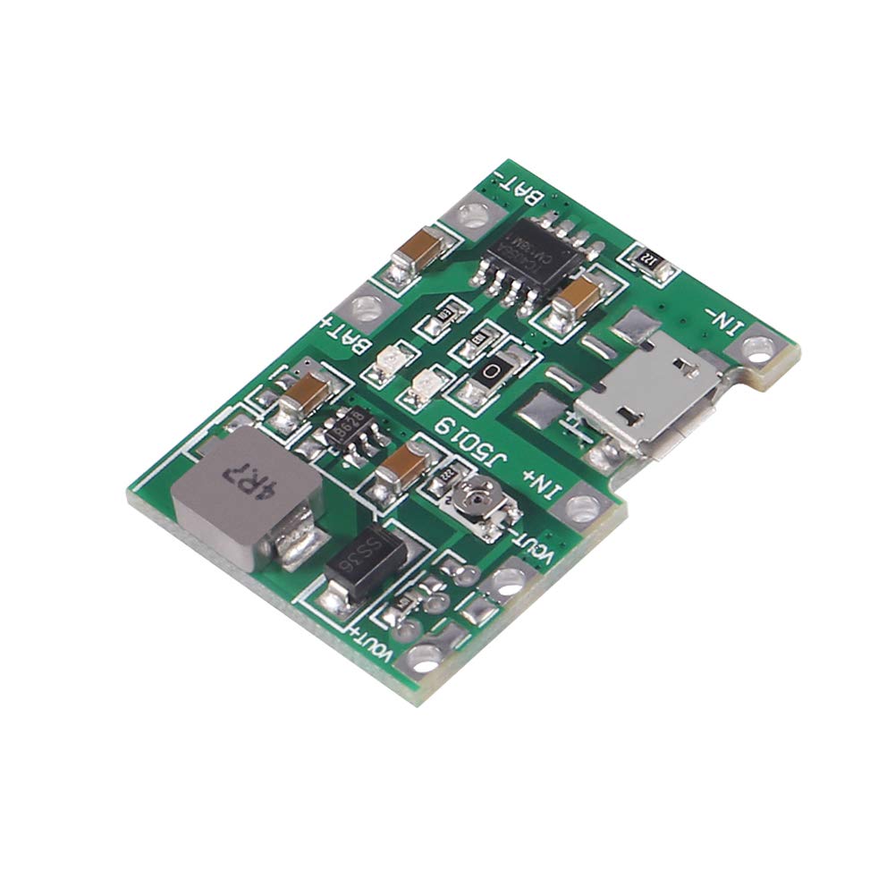 AITRIP 6PCS 2A USB 18650 Lithium Li-ion Battery Charger Module Boost 3.7V to 5V 9V 12V Adjustable DC-DC Step Up Boost Module TP4056 DIY Kit Parts