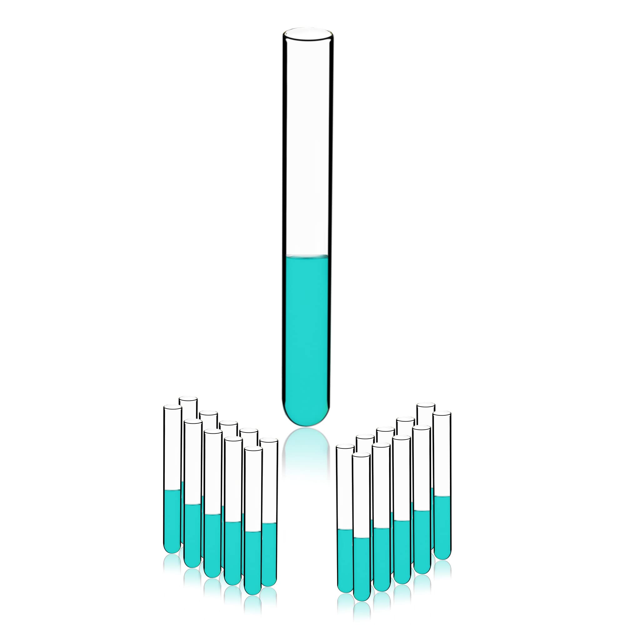 LABINVO 10ml Glass Round Bottom Test Tubes, Thickness 1.0, 16x100mm, Pack of 20, IN-TTG10