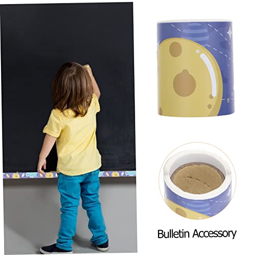 1 PC Chalkboard Border Paper Christmas Stickers Black and White Decor Alphabet Stickers Poster Board Borders Bulletin Border Straight Trimmer Chalkboard Boarder Trim Campus Sticker