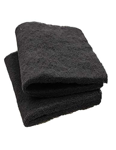 2 PACK Super Activated Carbon Pad 18" x 10" Cut to Fit for Aquariums Pond Nitrate Ammonia, Phosphate Remover Pads, and Dual Bonded Pads for Fresh Water & Saltwater Aquariums, Terrariums & Hydroponics!