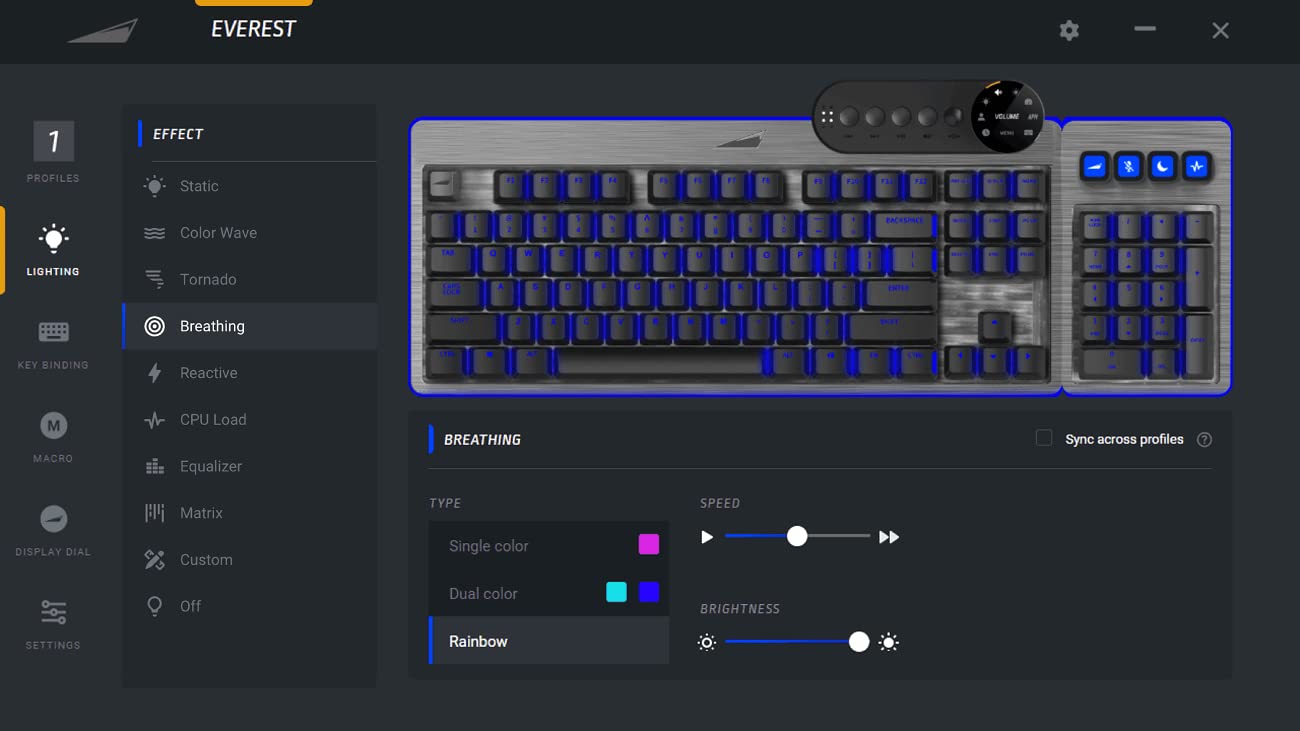 Mountain Everest Core Mechanical Gaming Keyboard - USB Hub - Cherry MX Hot-Swappable Switches - RGB Backlit (Gunmetal Gray, Silent Red - Linear & Quiet)